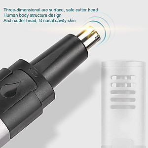 Valentine's Day Carnival Nose Hair Trimmer, Electric Nose Hair Trimmer Portable Nasal Hair Shaver Cutting Machine, USB Charging, Low Noise (Gray)