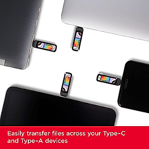 SanDisk 128GB Ultra Dual Drive Go USB Type-C Flash Drive, Rainbow Pride - SDDDC3-128G-GRNBW