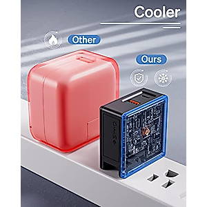 𝐒𝐥𝐢𝐦𝐐 65W,45W Laptop Charger：USB C GAN AC Adapter - Foldable Mini Wall Plug for Lenovo,Dell,Chromebook,iPhone, iPad