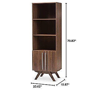 Baxton Studio Ashanti Wood Bookcase