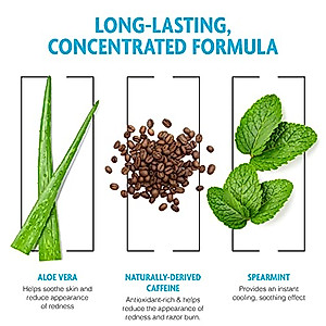 Pacific Shaving Company Caffeinated Aftershave, Men's Grooming Product - Antioxidant Daily Face Lotion + After Shave - Soothing Aloe & Spearmint Post Shave Balm for Sensitive Skin (7 Oz)