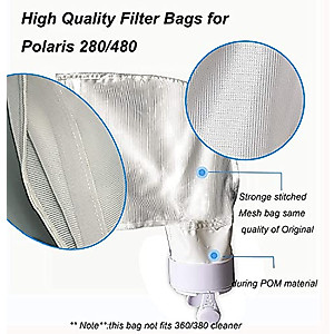 UCEDER Pool Spa Part 3 Pack Bag Replacement for Polaris Polaris 280 or 480 All Purpose Replacement Bag Pool Cleaner All Purpose Filter Bag K13