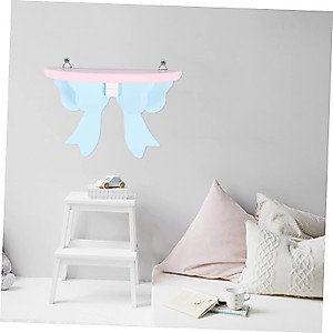 CORHAD 1pc Bow Tie Rack Office Decor Wall Shelf Bowknot Bedroom Shelf Floating Shelves Nursery Decor Office Shelving Kids Bookshelf Semi Wooden Small Bookshelf Child