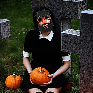 ABOOFAN Christmas Decor Halloween Eyeglasses Beard Mask Cartoon Pineapple Glasses Frame Beard Halloween Party Photo Booth Props Outdoor Halloween Decorations