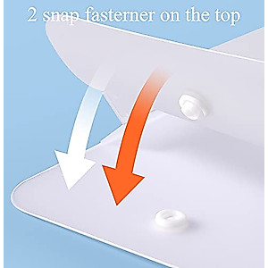 Plastic Art Portfolio, Large Art Portfolio with Handles,Waterproof Portfolio Folder for Artwork, Arts Storage Case for Drawing Sketch Photography Poster (2pcs set(22.44x17.32'' and 17.32x13.22''))