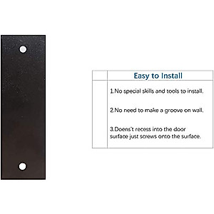 Fpz-bd 6" 2 Pack Sliding Barn Door Handle - Flat Black Flush Handle for Sliding Barn Closet/Drawers Door/Cabinets