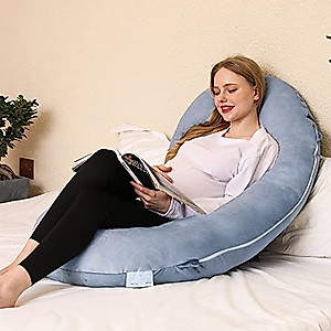 Chilling Home Pregnancy Pillows, C Shaped Full Body Pillow for Pregnancy 59 Inch Maternity Pillow for Pregnant Women, Pregnancy Must Haves Pregnancy Pillows for Sleeping with Removable Cover