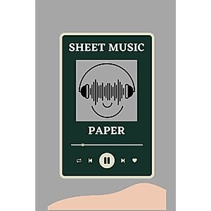 Sheet Music Paper: Black and White Musical Notes Music Manuscript Notebook with Staff Paper - Blank Sheet Music Notebook - Music Journal | Songwriters, Teachers