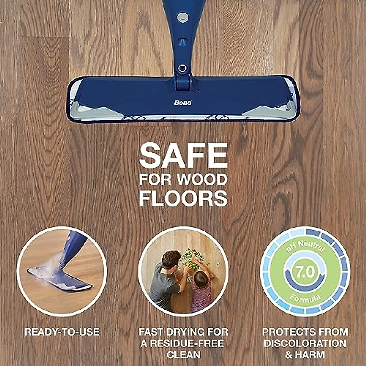 Bona Hardwood Floor Cleaner Refill - 64 fl oz - Unscented - Refill for Bona Spray Mops and Spray Bottles - Residue-Free Floor Cleaning Solution for Hardwood Floors