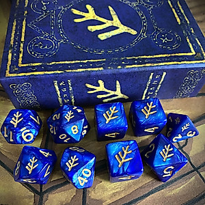 Infinite Black Elder Dice: The Elder Sign (Blue)