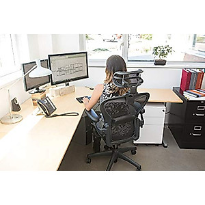 The Original Headrest for The Herman Miller Aeron Chair H3 Carbon | Colors and Mesh Match Classic Aeron Chair 2016 and Earlier Models | Headrest ONLY - Chair Not Included