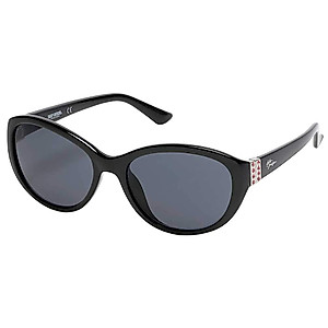 Harley-Davidson Women's Wayfarers Cat Eye Sunglasses, Black, 56-18-135