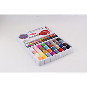 Michley Sewing Kits with100 Pieces, 32 Bobbins in, 1.0-inches by 8.0-inches by 9.8-inches, Multi-Color