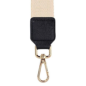 Bag/Purse Strap Replacement Crossbody Shoulder For Women Adjustable Jacquard Woven Guitar Strap Style (Apricot)