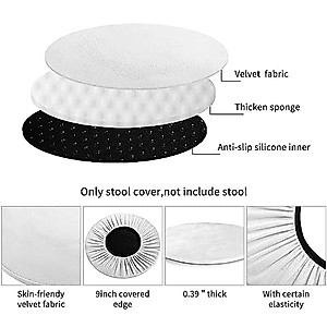 Mosytuky 14 Inch Padded Round Bar Stool Cover Cushion with Elastic Fabric Round Chair Seat Cushion for for Dining Room Office Salon Kitchen - Gamepad Joystick Game