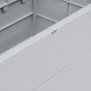 INLIFE 111 Gal Garden Storage Deck Box,Plastic Lockable Garden Container Cabinet Toolbox for Patio, Lawn, Poolside, Backyard Outdoor 47.2"x22"x24.8"(WxDxH)