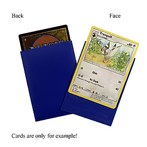50PCS Outer Card Sleeves for Standard Size Cards Game Cards Idol Photos Protector (66x91mm) (Blue)