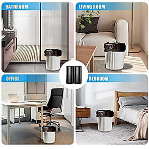 FORID Medium Kitchen Trash Bags - 8 gallon Black Garbage Bags 220 Count Durable Plastic Wastebasket Bags Unscented Trash Bin Liners 5 Roll for Bathroom Home Office 30 Liter Trash Can