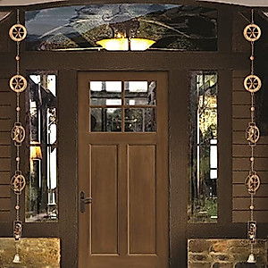 AINISIS 5-7/10-Feet Gutter Rain Chain,Water Wheel Rain Catcher Chain Outdoor Garden Decorative Art