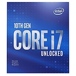 Intel Core i7-10700KF Desktop Processor 8 Cores up to 5.1 GHz Unlocked Without Processor Graphics LGA1200 (Intel 400 Series chipset) 125W