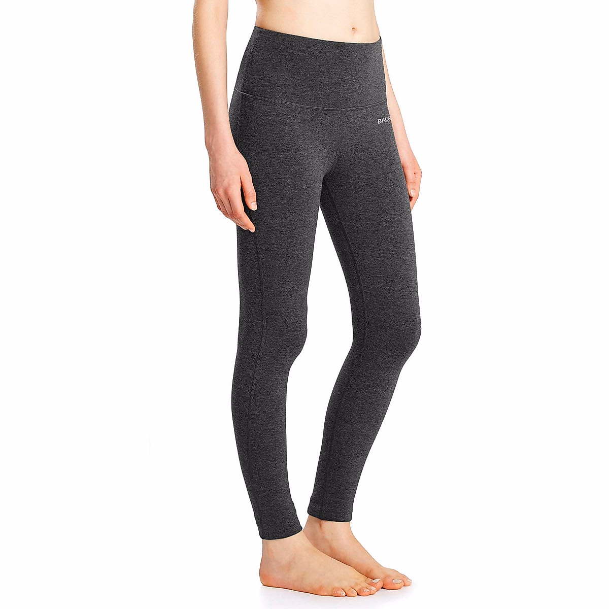 BALEAF Leggings for Women with Pockets Tummy Control Compression Workout Athletic Running High Waisted Yoga Pants Charcoal M