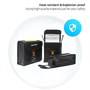 BEHORSE Mavic 3 Battery Safe Bag Fireproof Explosion-Proof Lipo Batteries Protector Storage for DJI Mavic 3/Mavic 3 Pro/Mavic 3 Classic Battery Accessories(for 3 Batteries)