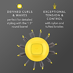 Drybar The Half Shot Small Round Blow-Dryer Brush | Faster, Easier Blowouts, From Wet to Dry, Customized Styling, Perfect for Layers, Defines Curls & Waves