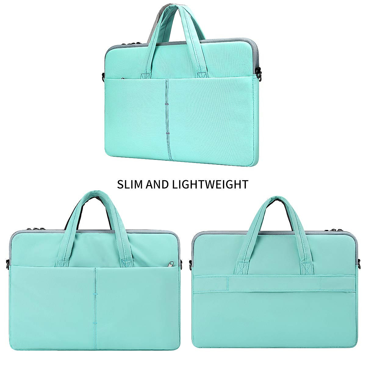 17 17.3 inch Laptop Bag for Women Men Computer Sleeve Case with Shoulder Strap for HP Envy Pavilion/Dell Inspiron/Lenovo Thinkpad/ASUS TUF Vivobook/MSI/Acer with Handle, Green