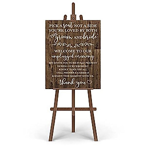 Unplugged Ceremony, Pick A Seat Not A Side, Wedding Sign, Wedding Ceremony Sign 16x20 inch