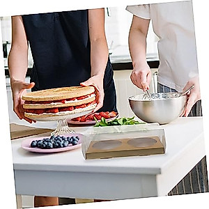 UPKOCH 10pcs Packing Box Mini Paper Cups Sandwich Box Container Mini Cake Boxes Cake Containers Cake Slice Container Plastic Pastry Box Cake Egg-yolk Puff Container Moon Cake Packing Box