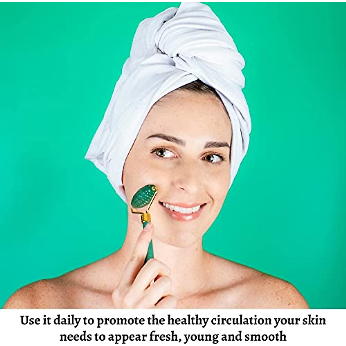 4-in-1 Jade Roller and Gua Sha Set. Jade Face Roller with Eye Massager, Jade Gua Sha, Ridged Roller Massager. Jade Roller For Face Real Jade 100% Jade Stone Roller. Warm Facial Massager or Ice Roller