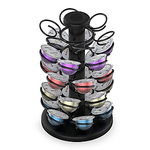 EVERIE Coffee Pod Holder Carousel Compatible with Nespresso Vertuoline Capsules, Holds 30 Pods, NRT03S