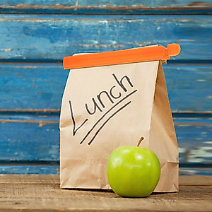 PATIKIL Sealing Clips 3.5 Inch, 10 Pack Reusable Plastic Bag Clamp Sealer for Home Kitchen Food Storage, Pink