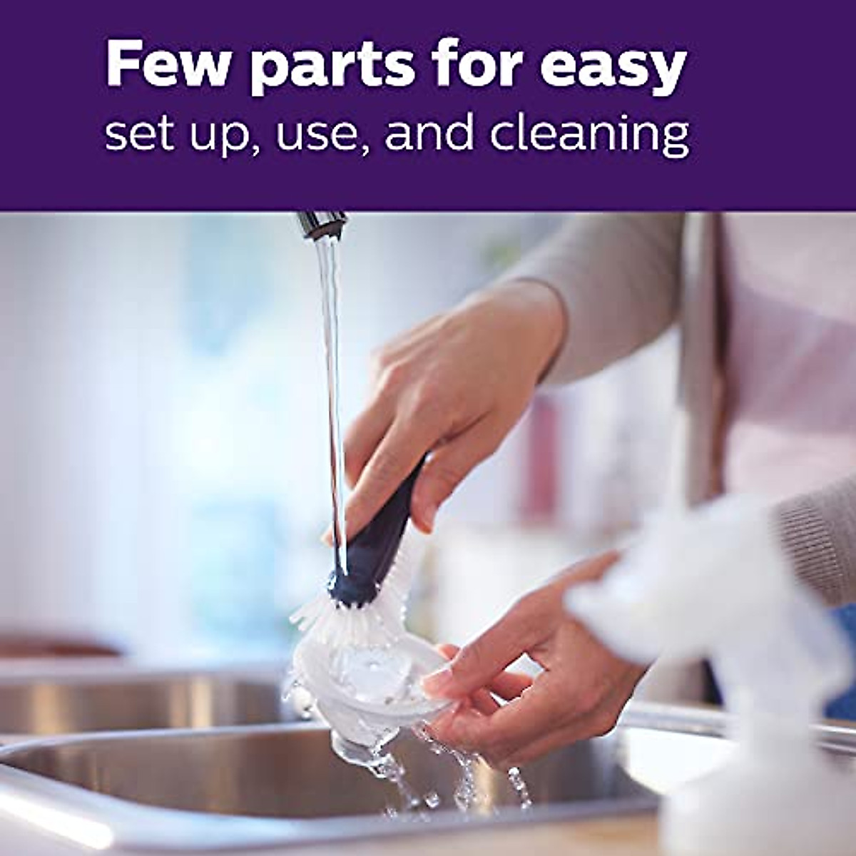 Philips AVENT Double Electric Breast Pump Advanced, with Natural Motion Technology, with Clear Natural Response Baby Bottles, White Pump, Gray Bag, Pouch, and Belt, SCF394/62