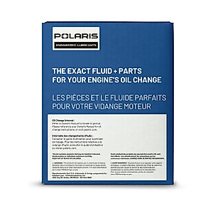 Polaris PS4 Oil Change Kit for Specific RANGER, GENERAL, RZR, ACE 900 XC Models With 4 Stroke Engine, Includes 2.5 Quarts PS-4 5W-50 Full Synthetic Oil, 1 Oil Filter, 1 Washer, UTV SxS ATV - 2879323