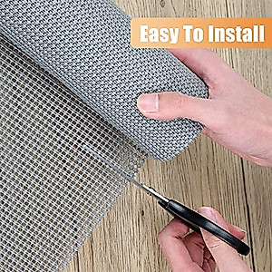 BAKHUK Grip Shelf Liner, Non-Adhesive 12 Inch x 25 Feet Cabinet Liner Durable Organization Liners for Kitchen Cabinets Drawers Cupboards Bathroom Storage Shelves (Gray)