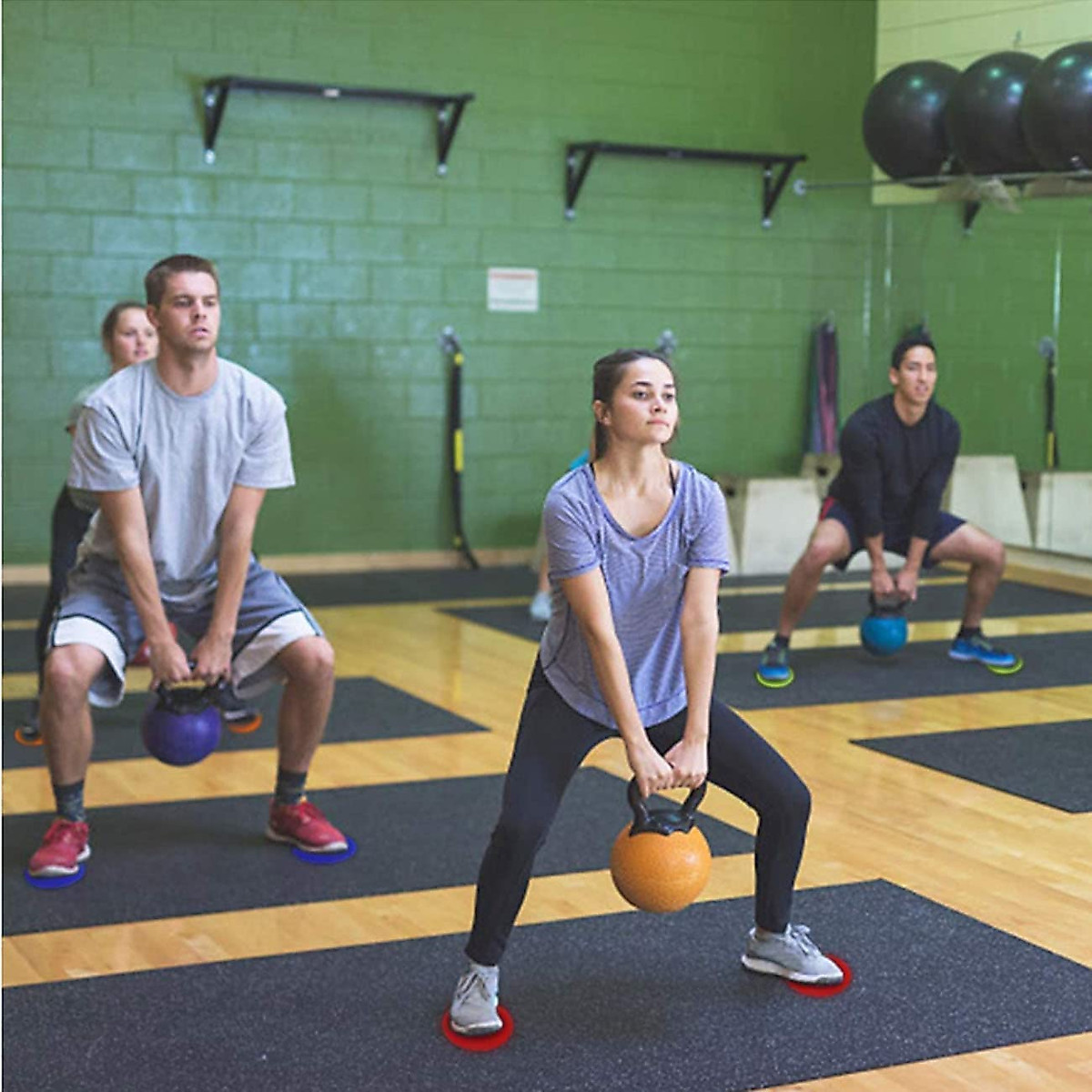 30 Pieces Carpet Markers Floor Dots, 4 Inch Carpet Spots Circles Dots for Colorful Carpet Circles Floor Dots, Carpet Markers with Hook and Loop Adhesion, for Kids and Teachers(6 Colors)