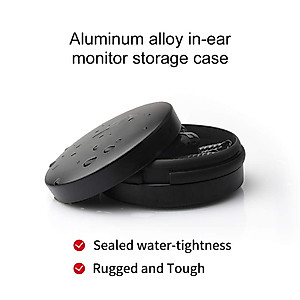 Universal Earbuds Case Mini Storage Hard Earphone Case Protective Waterproof Aluminum Alloy Housing for TRN V80 V10 V20 V60 V90 KZ AS10 Portable Travel Carrying Cases (No Logo)