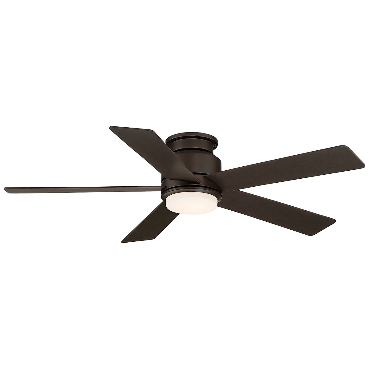 Casa Vieja 52" Grand Palm Modern Outdoor Hugger Ceiling Fan with Dimmable LED Light Remote Control Oil Rubbed Bronze White Opal Glass Damp Rated for Patio Exterior House Porch Gazebo