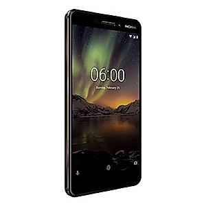 Nokia 6.1 (2018) - Android 9.0 Pie - 32 GB - Dual SIM Unlocked Smartphone (AT&T/T-Mobile/MetroPCS/Cricket/H2O) - 5.5" Screen - Black - U.S. Warranty