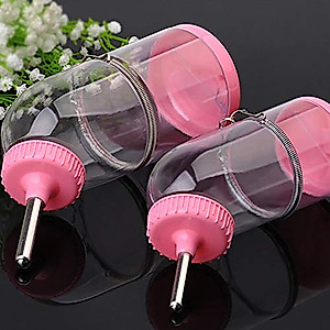 Opla3ofx 250/500ml Pet Rabbit Dog Hamster Hanging Auto Water Bottle Dispenser Feeder, Dispenser Bottle, Rabbit for Small Animal Guinea Pig, Rabbit, Guinea Pig, Rat, Gerbil, Chinchilla Green-S S