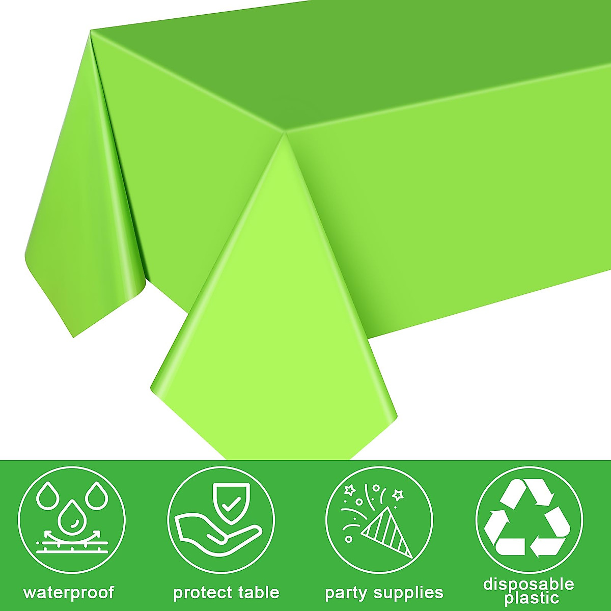 Hosuly Mexican Fiesta Tablecloth 54 x 108'' Party Plastic Tablecloth Striped Table Cover for Mexican Fiesta Party Decorations(Simple Style, 6 Pcs)