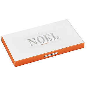 Le Creuset Noël Collection Stoneware Rectanguar Hostess Tray, White with Gold Rim