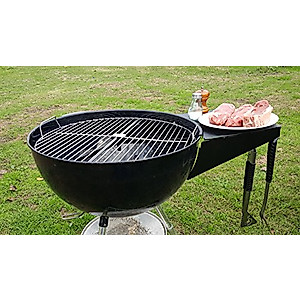 BBQ Dragon Grill Table - Fits 22" Weber Charcoal Grills, Weber Grill Accessories - Strong & Sturdy BBQ Table Shelf, Kettle Table - Weber Kettle Grill Accessories Folds to Store Inside Barbecue Grill