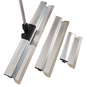 Futchoy Drywall Skimming Blade Set - 12", 22" & 32" Blades + 34.65-80.71"Extension Handle | Pro-Grade | Stainless Steel Construction | High-Impact End Caps