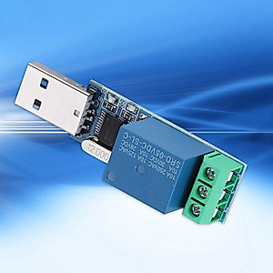 Taidda USB Relay Module, Sturdy Durable Lightweight Lcus1 USB Relay Module Intelligent USB Switch Control Module Onboard Ch340 Control Chip