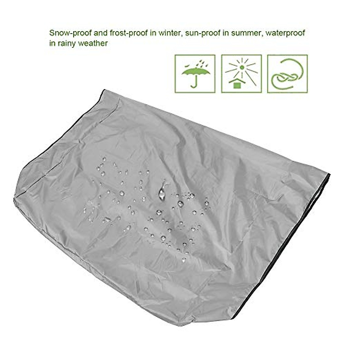 BORDSTRACT Replacement Canopy, Swing Chair Canopy Replacement Swing Canopy Cover Waterproof Garden Swing Chair Canopy Cover for Outdoor Patio Garden Poolside Balcony(Grey)