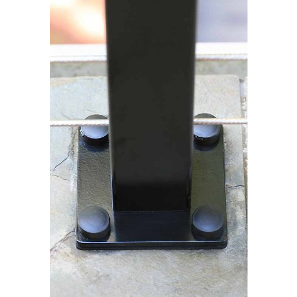 Dome Shaped Decorative Snap On Screw Caps & Washers for 9/16" Hex Head 3/8" Shank Lag Screws and Hex Bolts on Aluminum Cable Deck Rail Systems (50 Pieces) (Black)