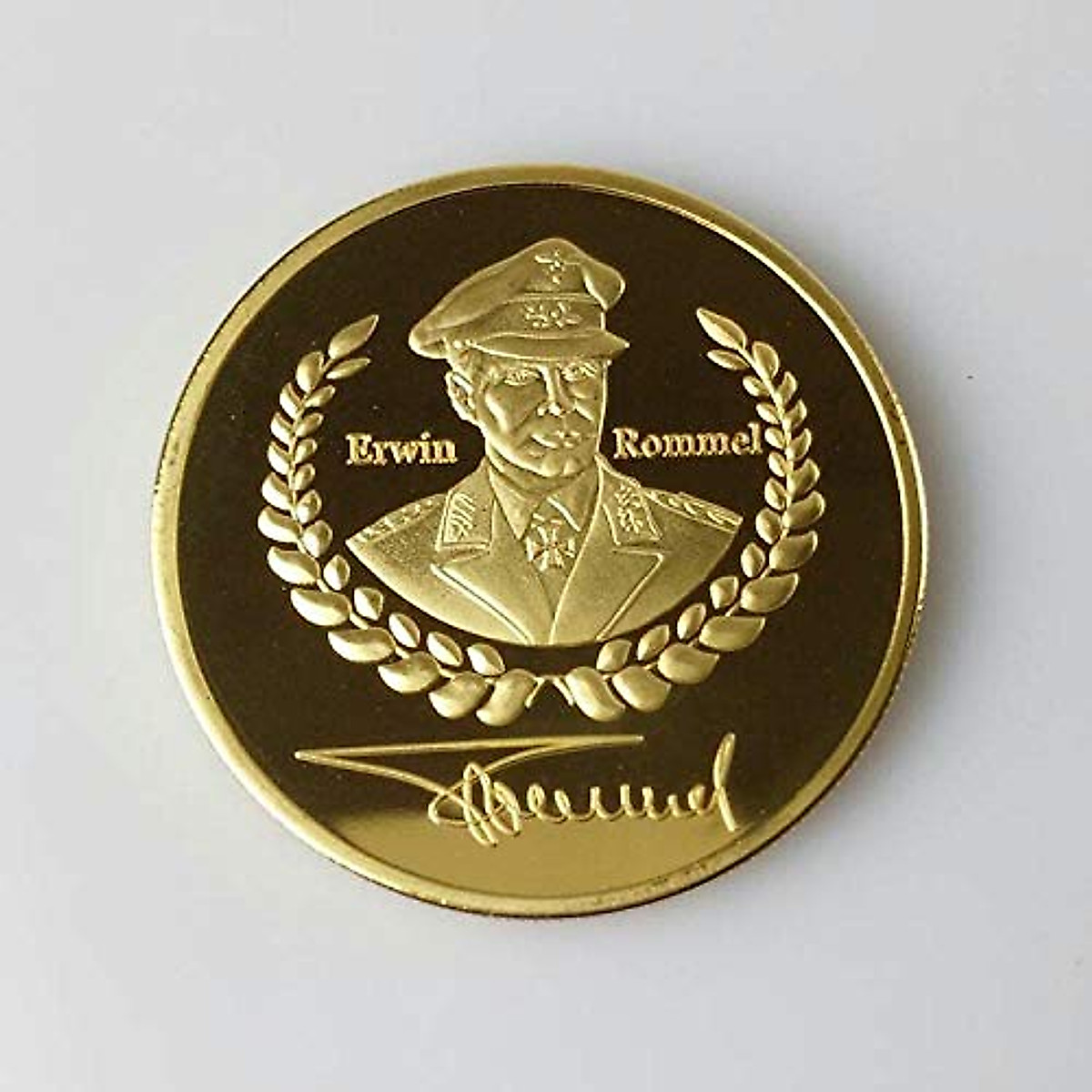 1891-1944 WW II German Desert Eagle Rommel Deutsche Wehrmacht Gold Plated Coin Military Souvenirs Metal Coins Collection