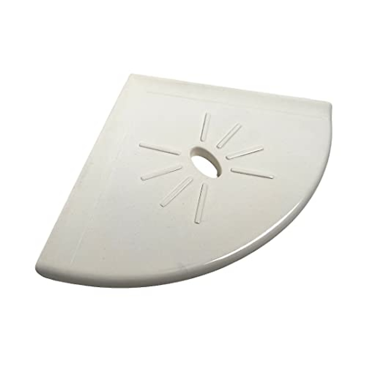 Tenedos Resin Bathroom Corner Shower Shelf Tile Flatback Wall Mounted (Cream)